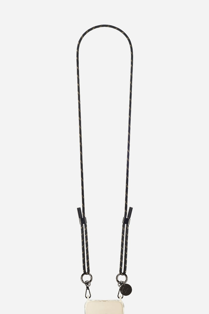 Cordon de Téléphone Liam Noir dore | LaCoqueFrançaise