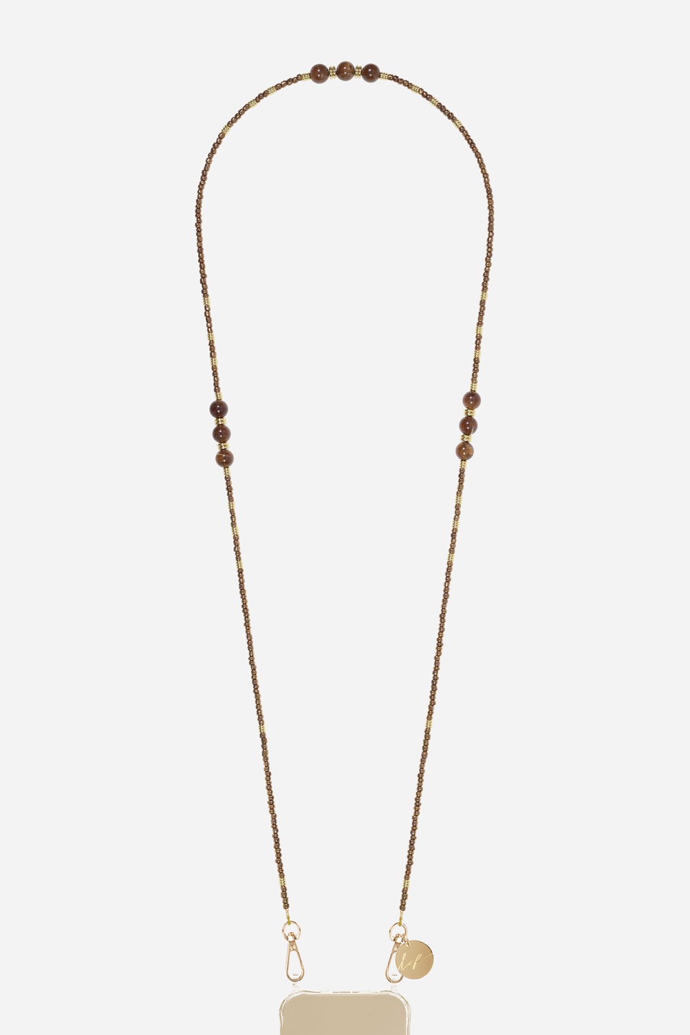 Long Bronze Iris Telephone Chain 120 cm