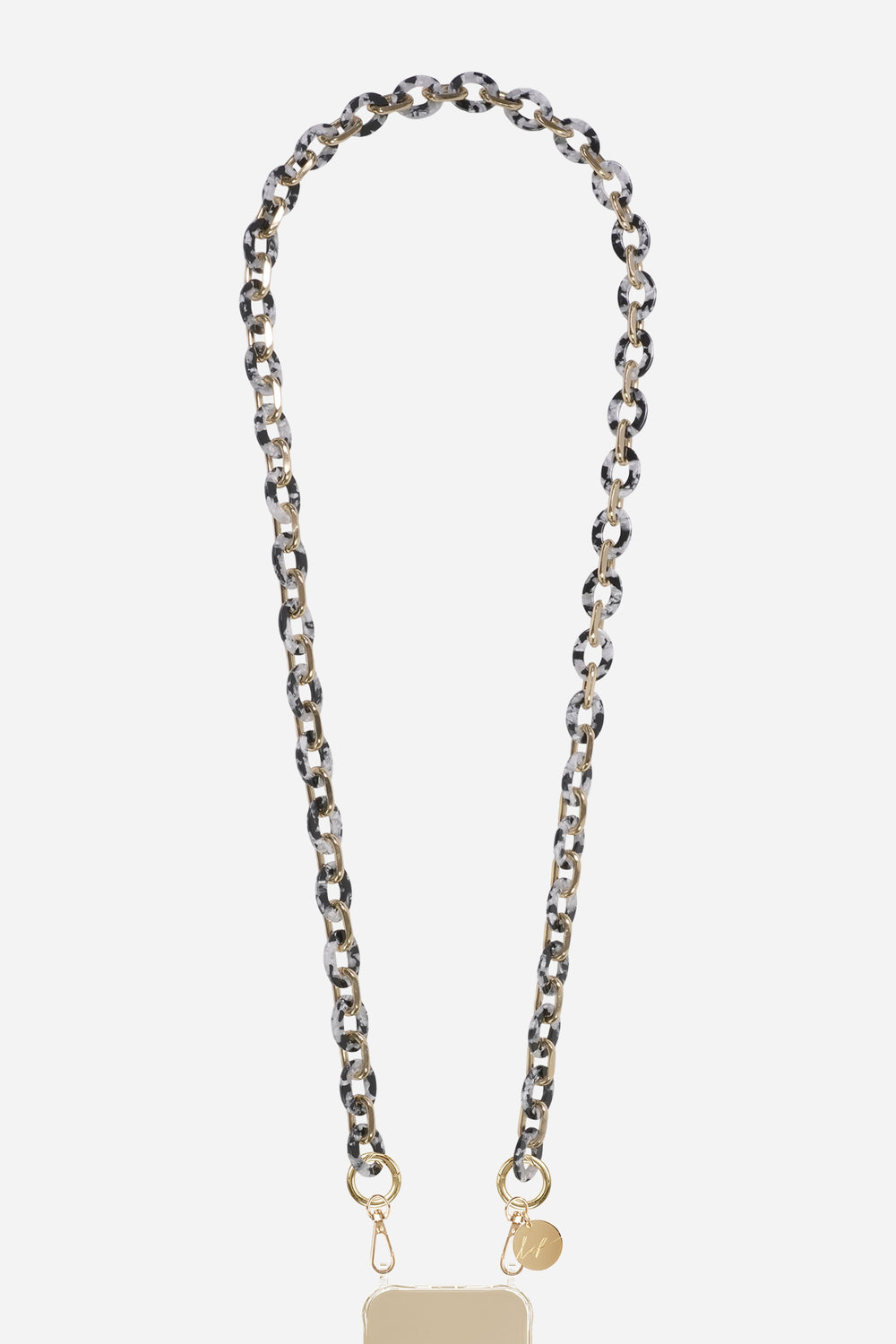 Cassy Black Long Phone Chain 120 cm
